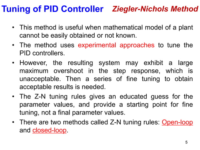 Ziegler Nichols Method for PID Controller Tuning | PDF