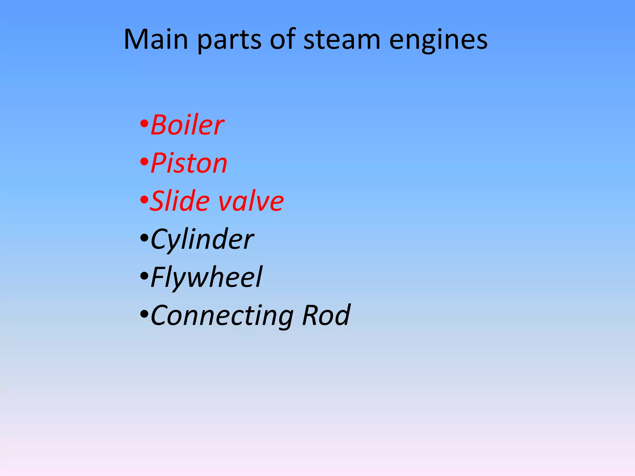 steam engine working and principle | PPTX