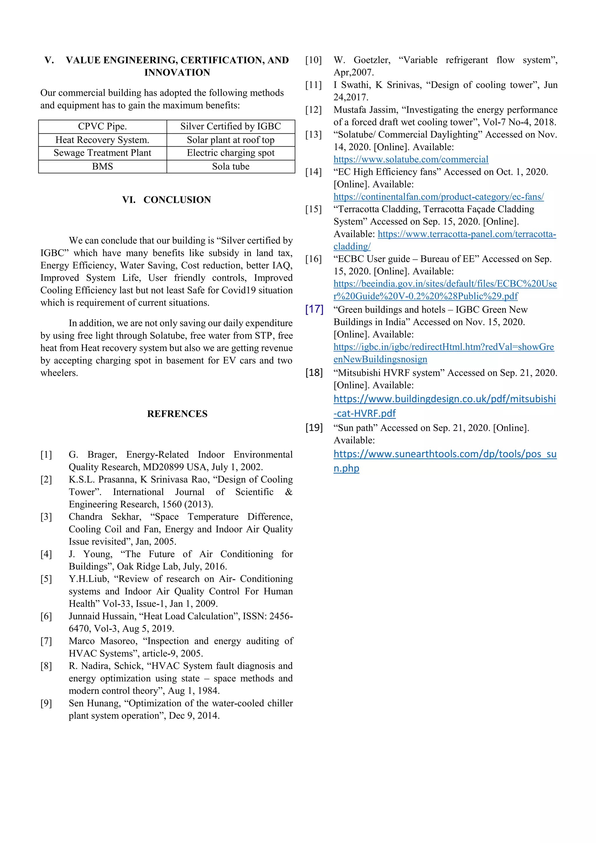 Design of HVAC system for commercial building | PDF