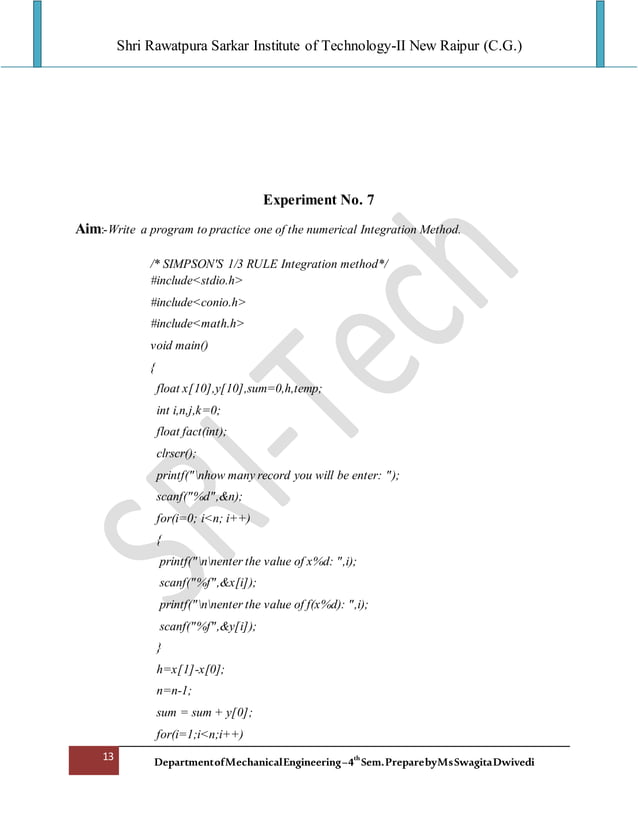 Mech nacp lab | DOCX
