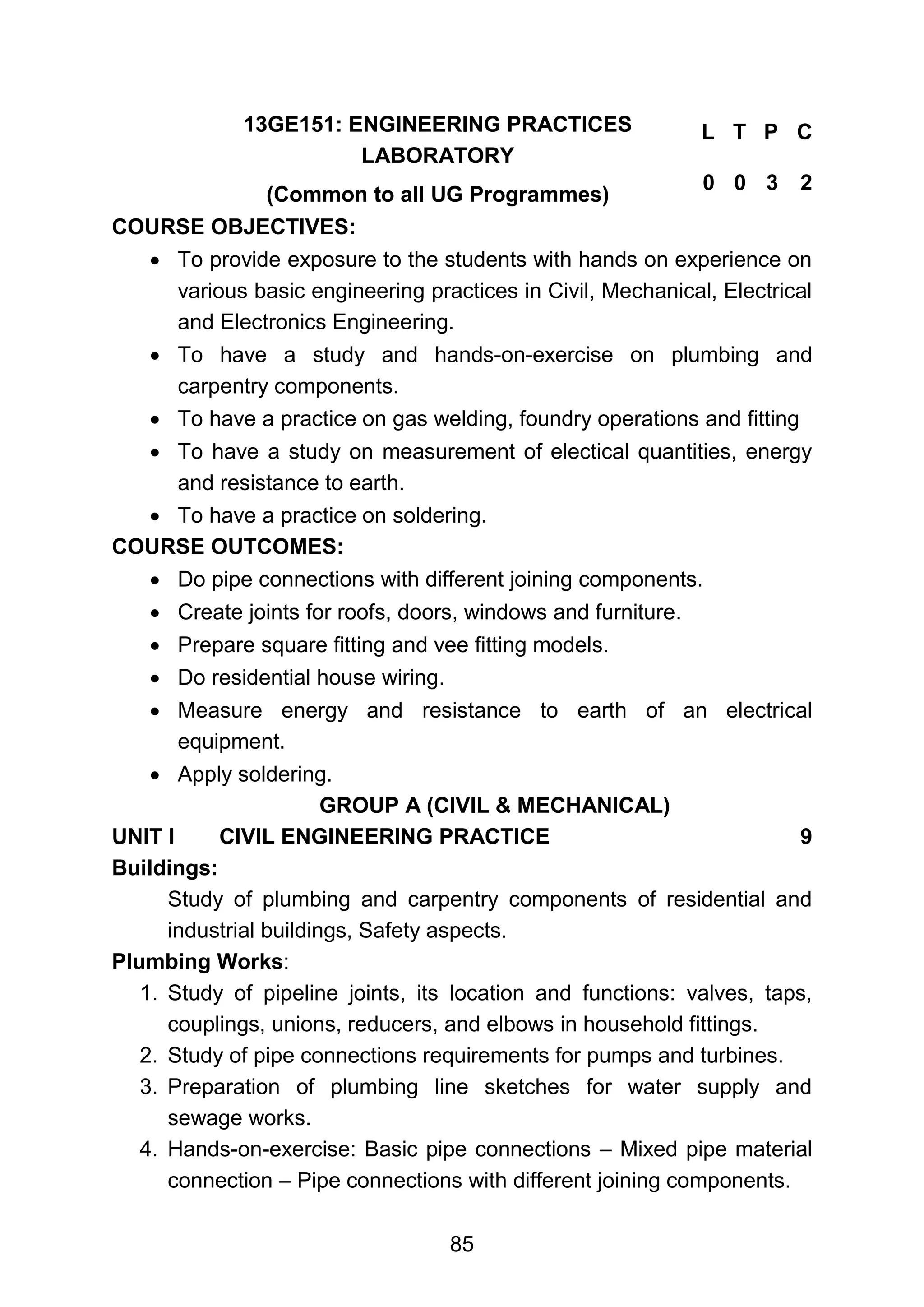Mech ug curriculum and syllabus | PDF