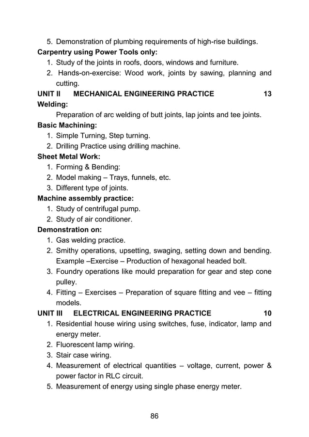 Mech ug curriculum and syllabus | PDF