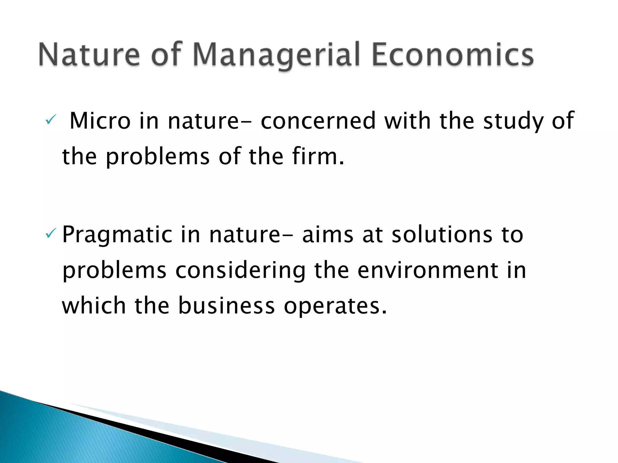 Managerial Economics BBA IV Ch#1 | PPT