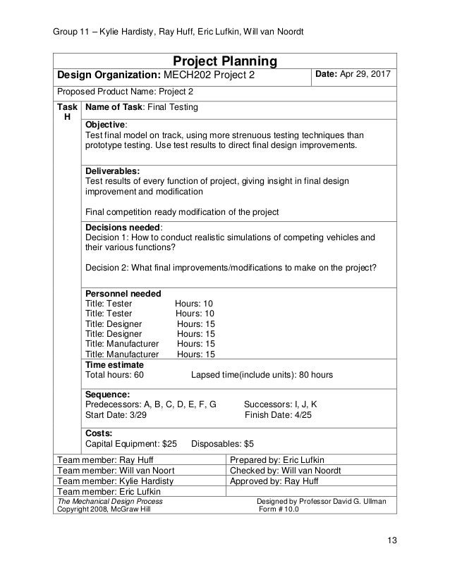 MECH202 Engineering Design Project Report