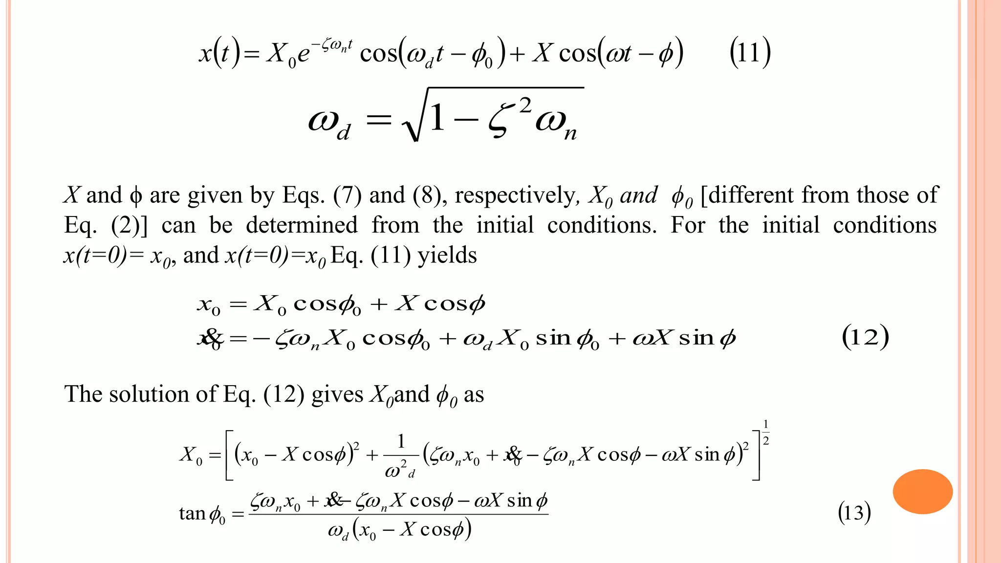 Damped system under Harmonic motion | PPTX