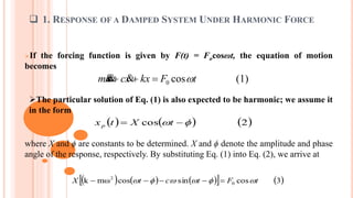 Damped system under Harmonic motion | PPTX