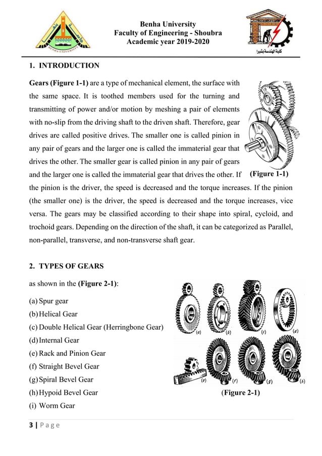 Types of Gears | PDF