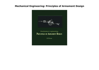 Mechanical Engineering: Principles of Armament Design | PDF