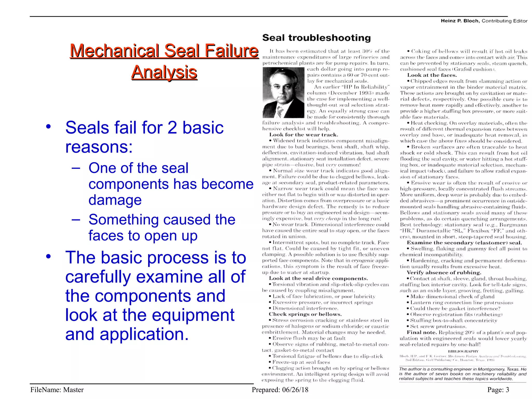 Mechanical seal-failures | PPT