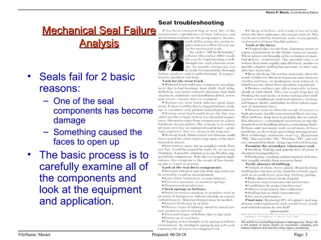 Mechanical seal-failures | PPT