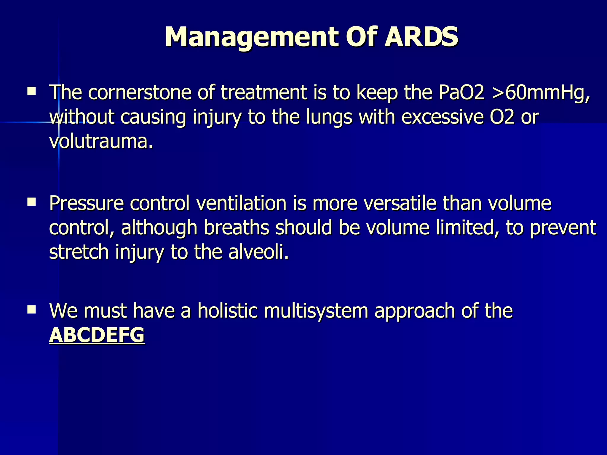Mechanical Ventilation in ARDS vs COPD | PPT
