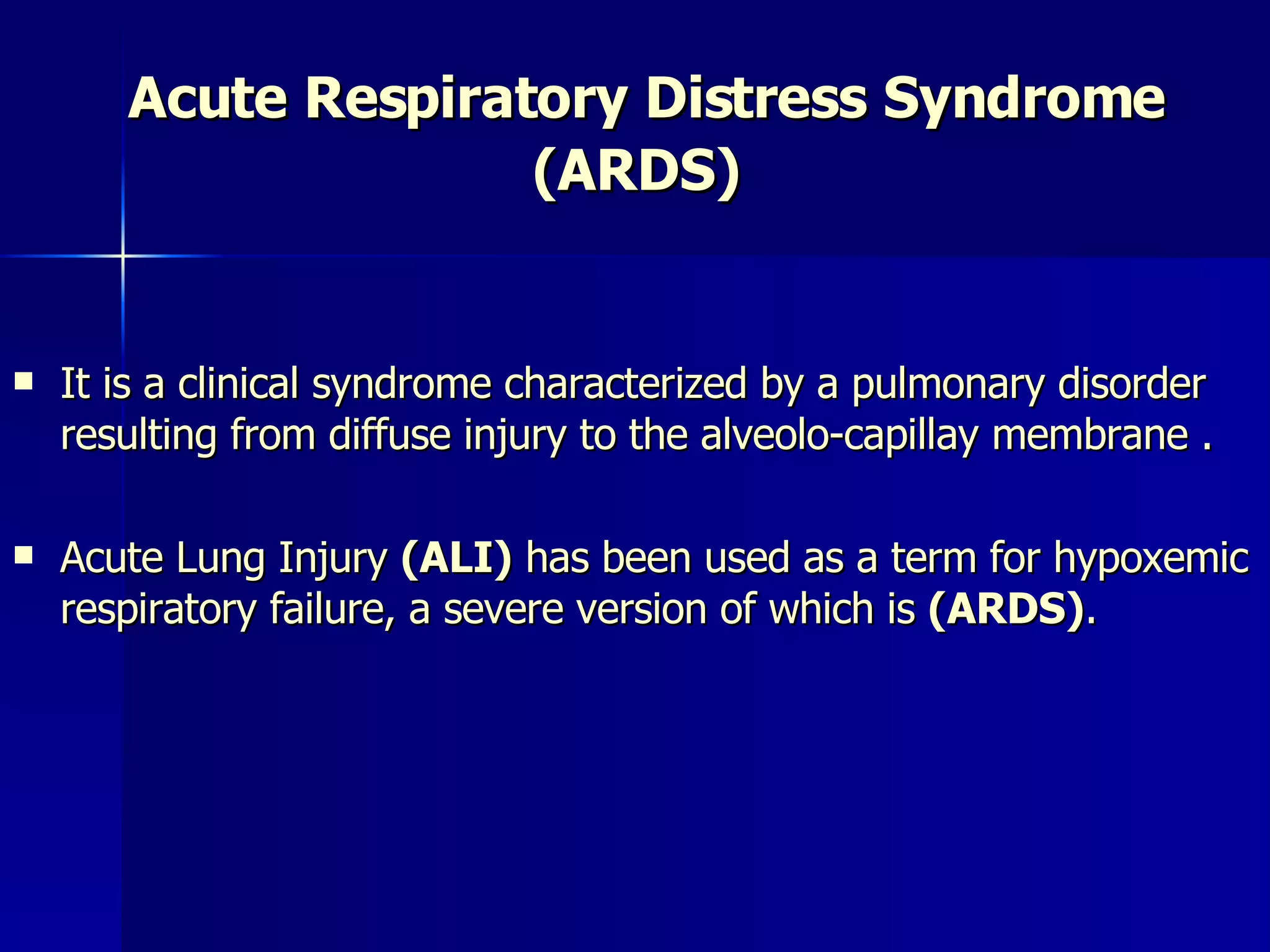 Mechanical Ventilation in ARDS vs COPD | PPT