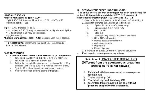 Tutorial tips: Mechanical ventilator protocol from NIH NHLBI ARDS ...