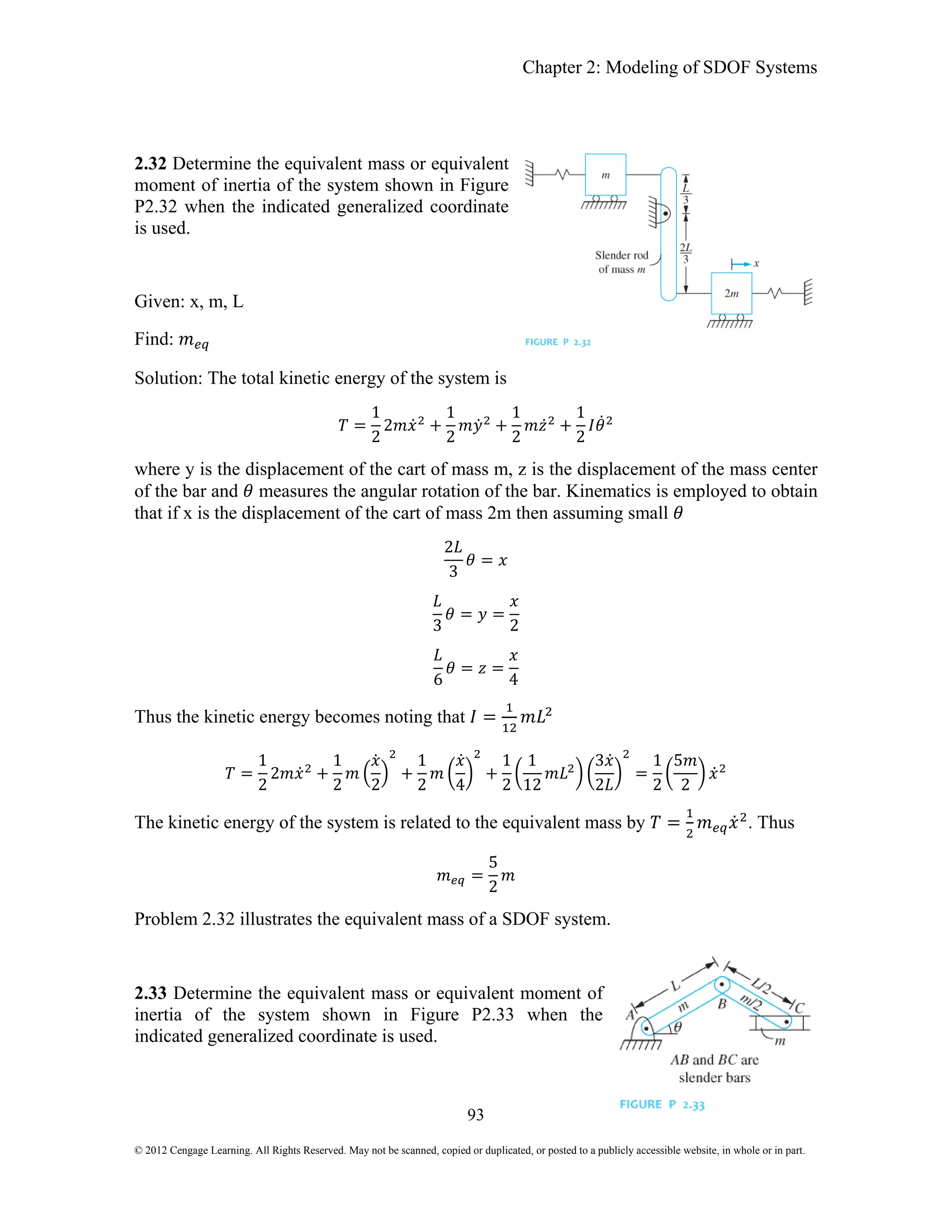 Mechanical Vibrations Theory and Applications 1st Edition Kelly ...