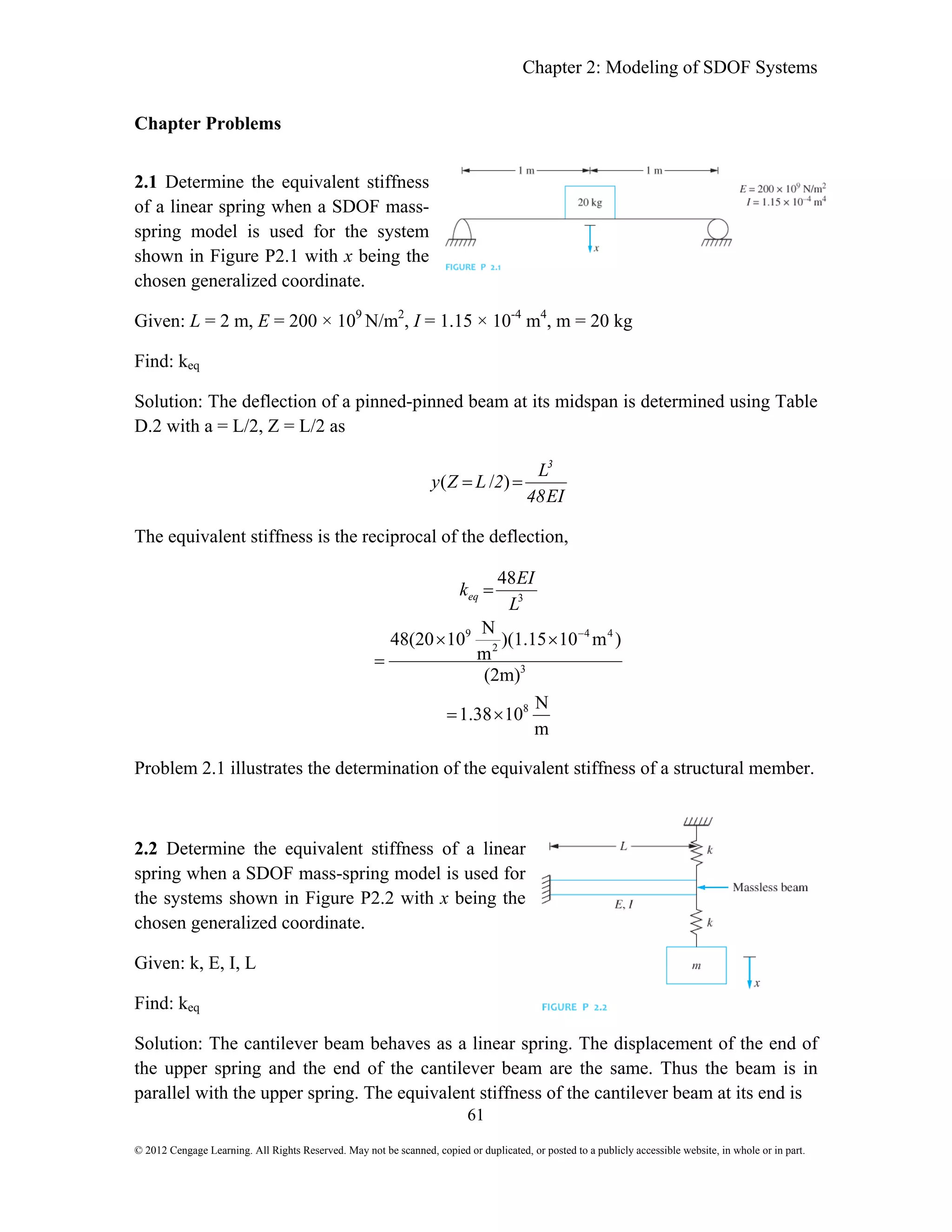 Mechanical Vibrations Theory and Applications 1st Edition Kelly Solutions Manual | PDF