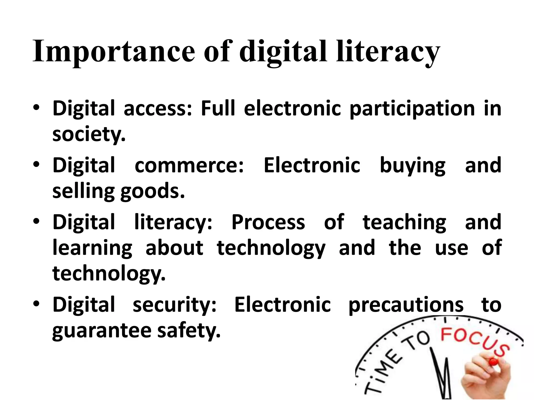 Digital Literacy and its importance in our future and present life | PPTX