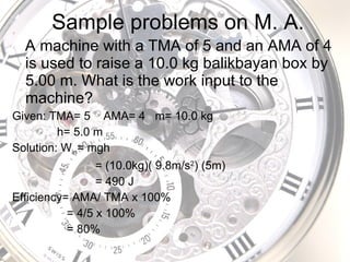 Mechanical Advantage Of Machines | PPT
