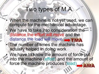 Mechanical Advantage Of Machines | PPT