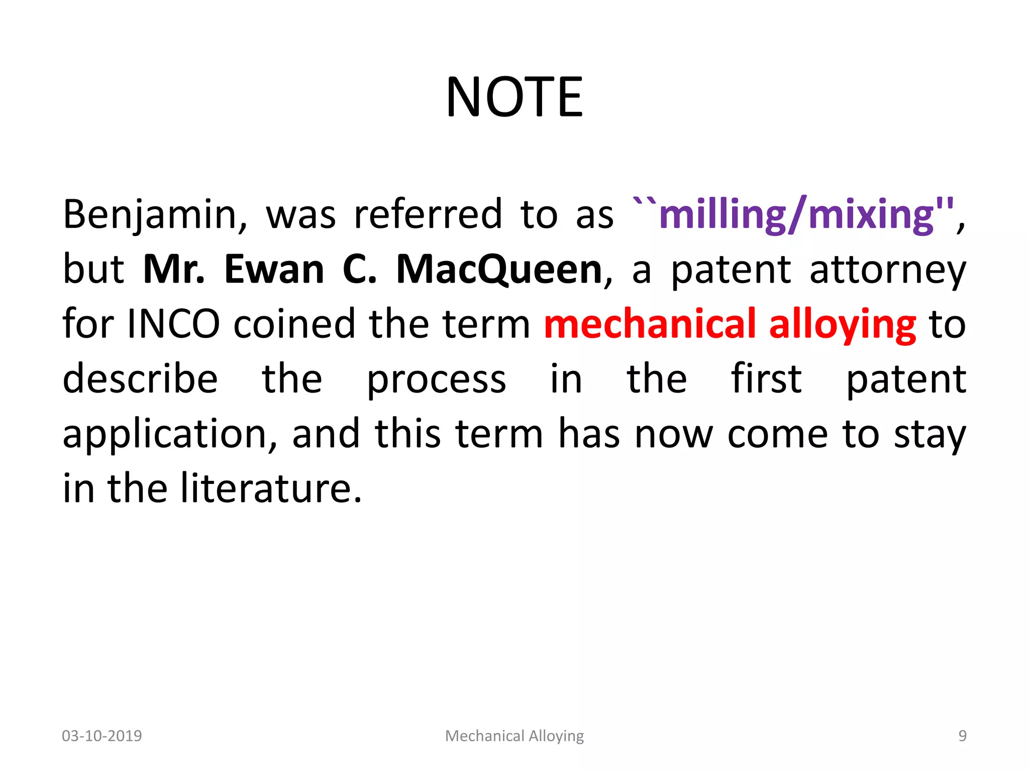 Composite/Nanocomposite fabrication by ball milling | PPTX