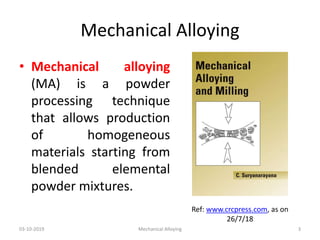 Composite/Nanocomposite fabrication by ball milling | PPTX