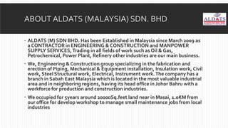 MECHANICAL AND PIPING BY ALDATS MALAYSIA SDN BHD | PDF