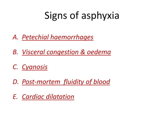 Mechanical asphyxia 1 | PPTX | Blood Disorders | Diseases and Conditions