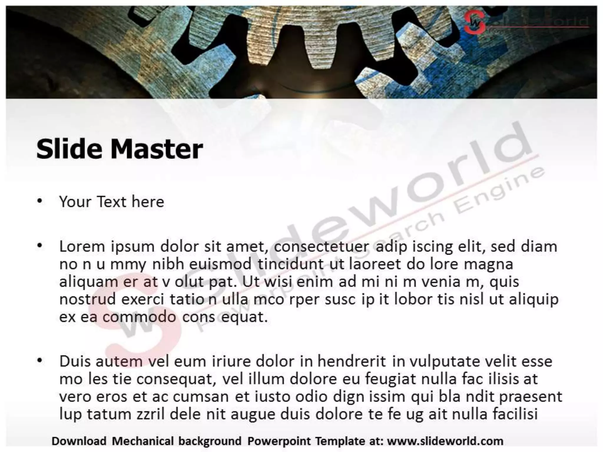 Mechanical background powerpoint template | PPTX