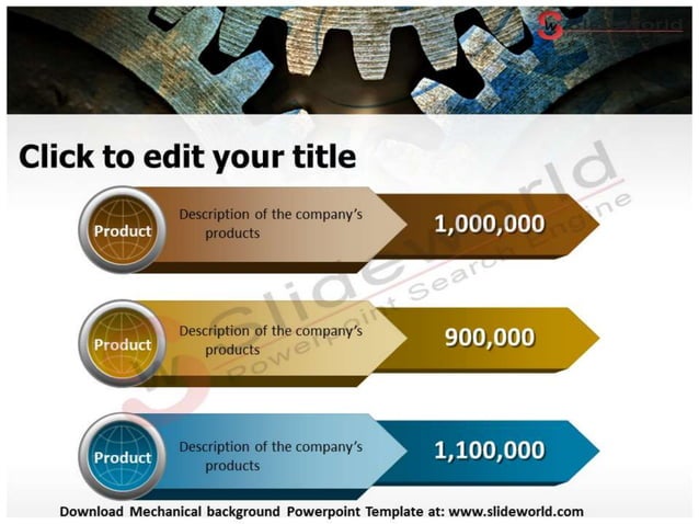 Mechanical background powerpoint template | PPTX