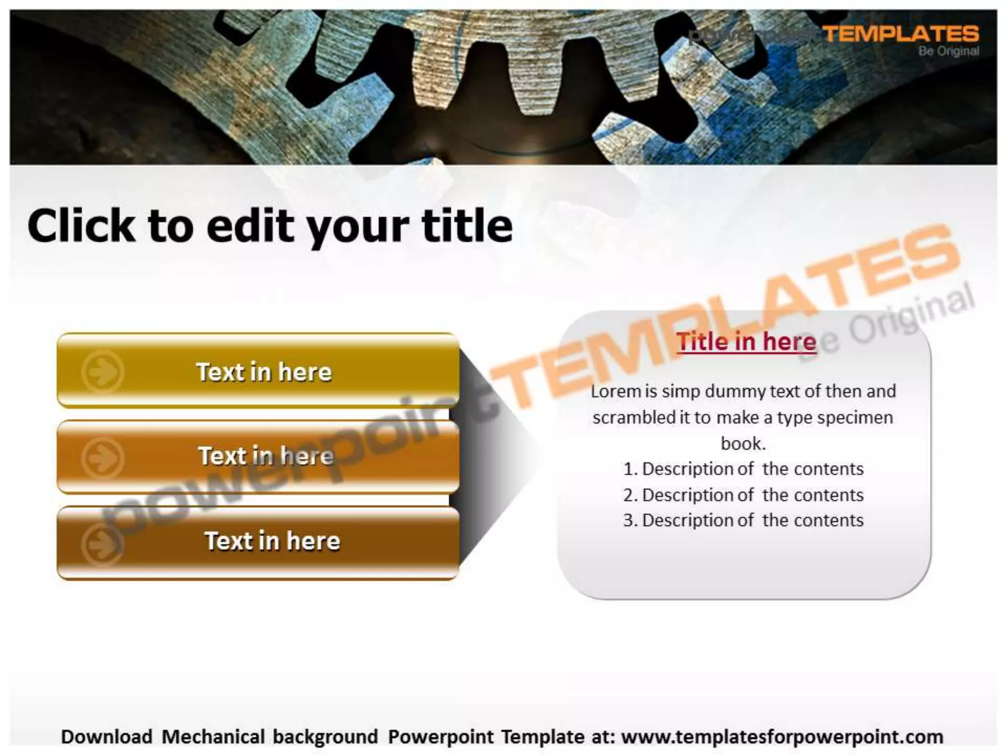 Mechanical background powerpoint templates | PPTX