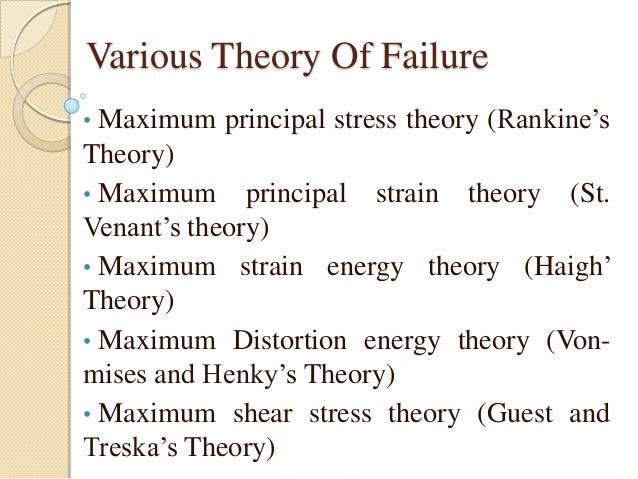 theories of failure