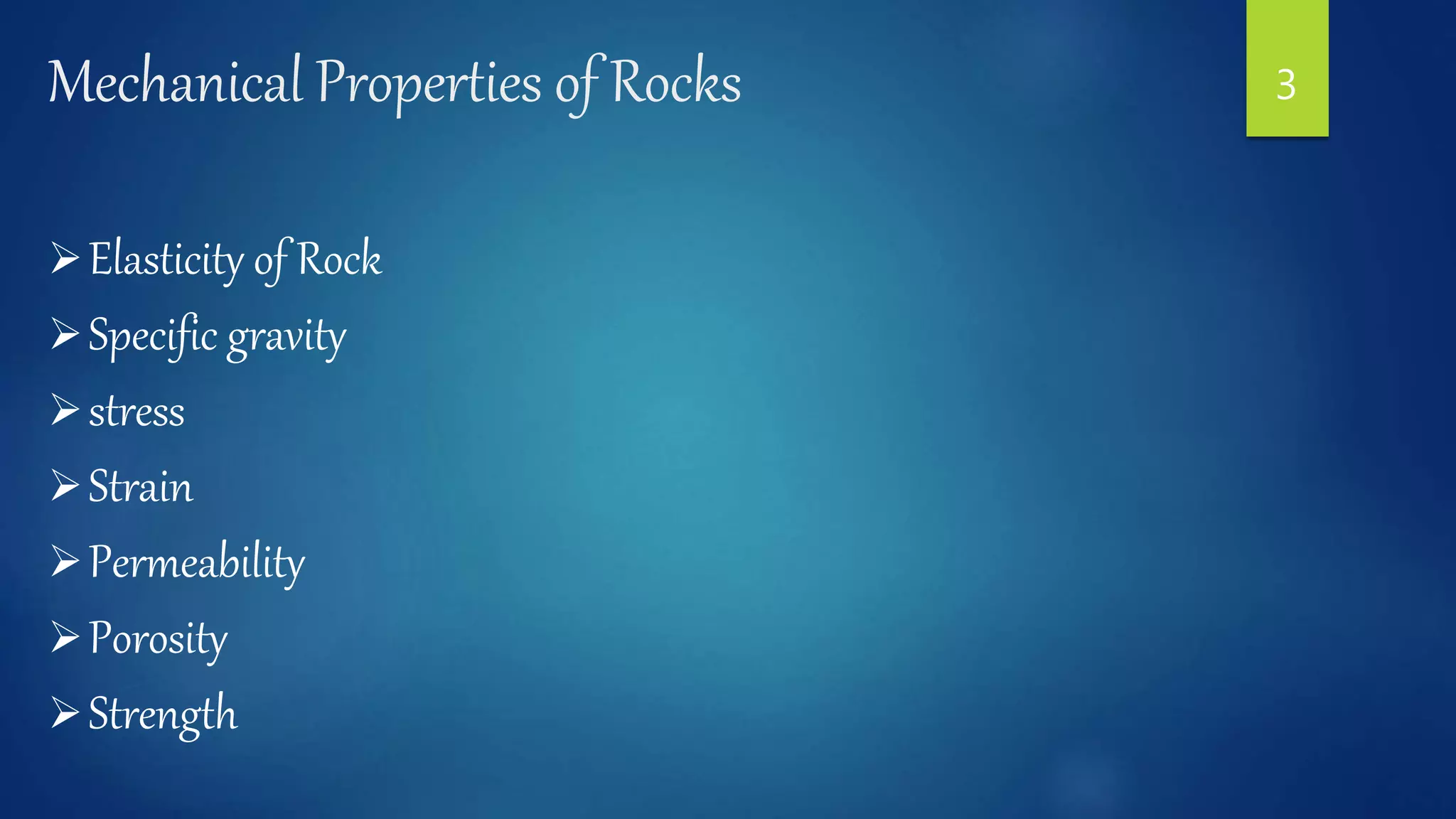 Mechanical behavior of rock stone | PPTX