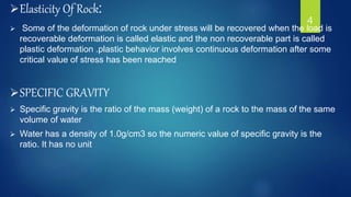 Mechanical behavior of rock stone | PPTX