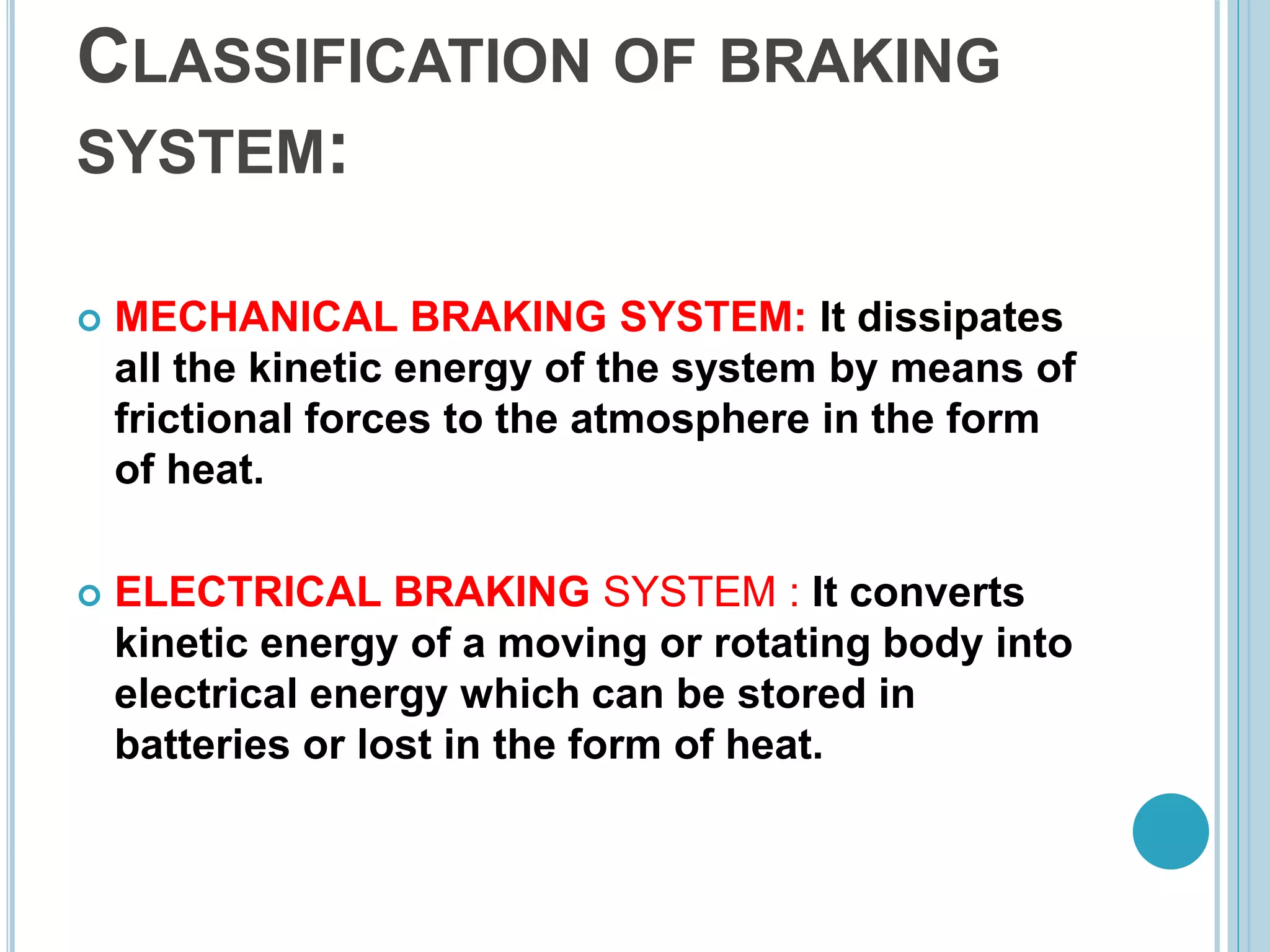 Mechanical braking system of mine winders | PPTX