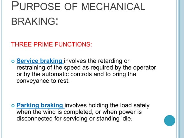 Mechanical braking system of mine winders | PPTX | Geology | Science