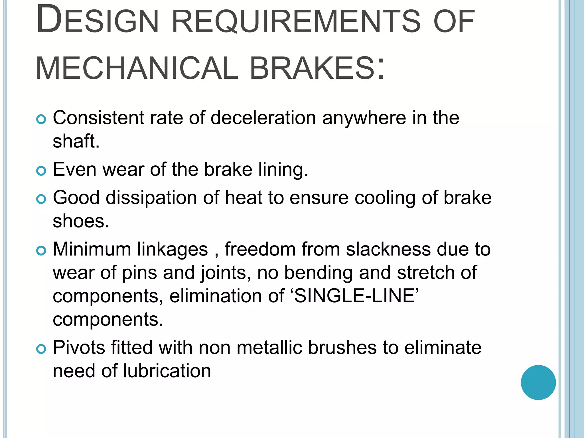 Mechanical braking system of mine winders | PPTX