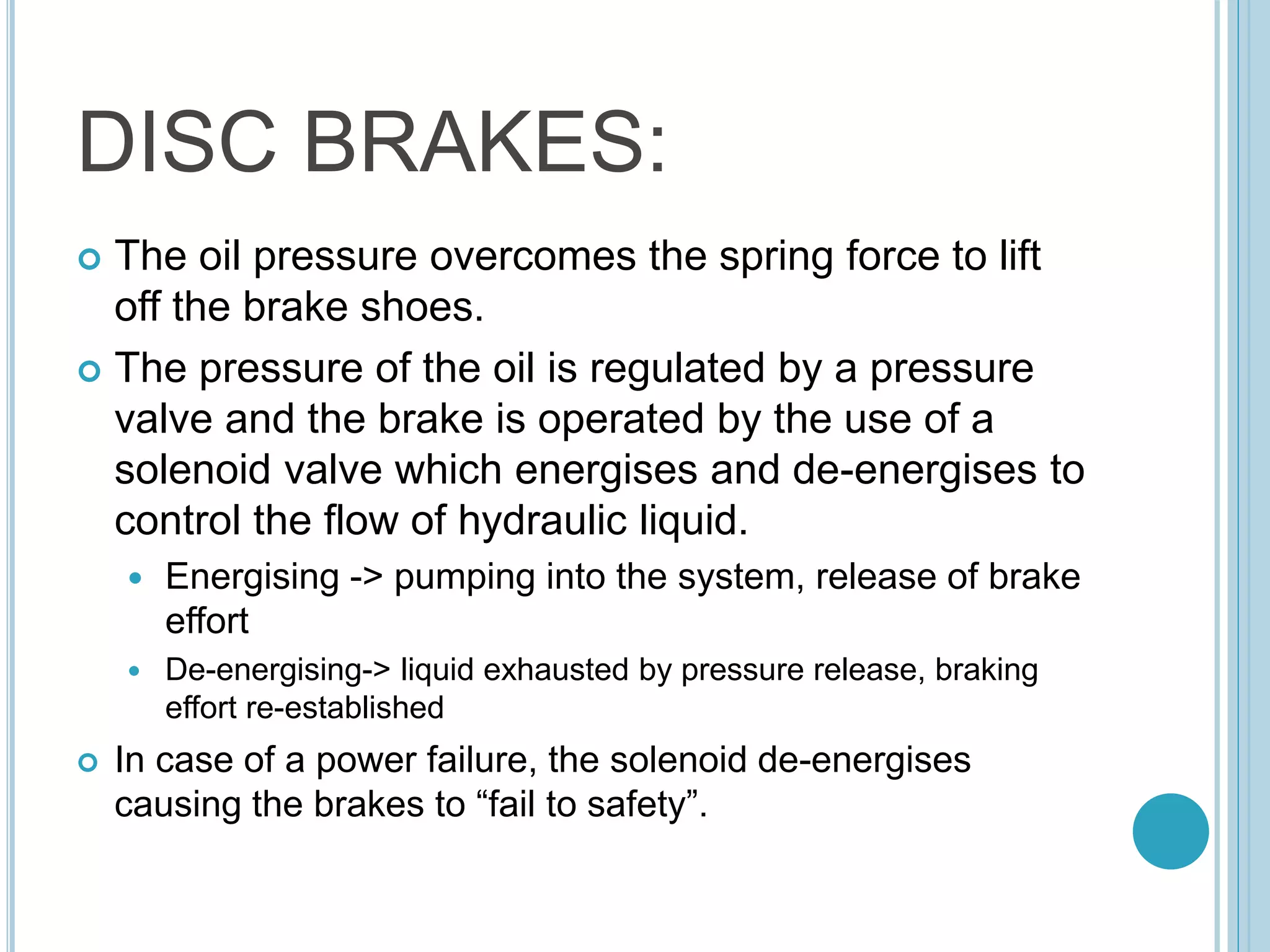 Mechanical braking system of mine winders | PPTX