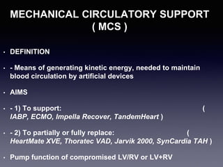 Mechanical circulatory support | PPT