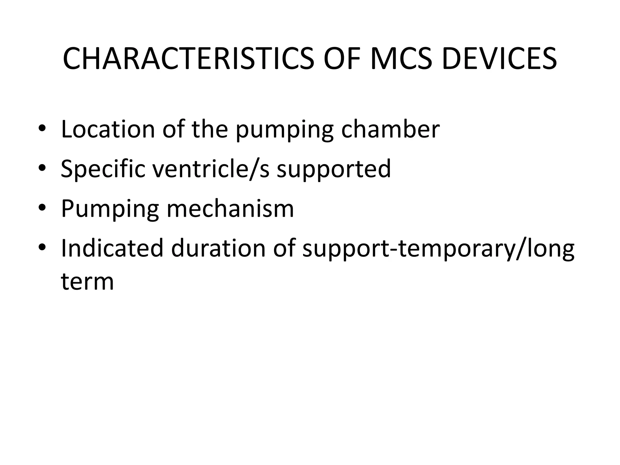 Mechanical circulatory support devices | PPTX