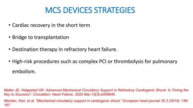 Mechanical circulatory support devices, satya.pptx