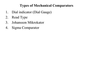 Mechanical comparator | PPT