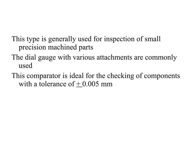 Mechanical comparator | PPT