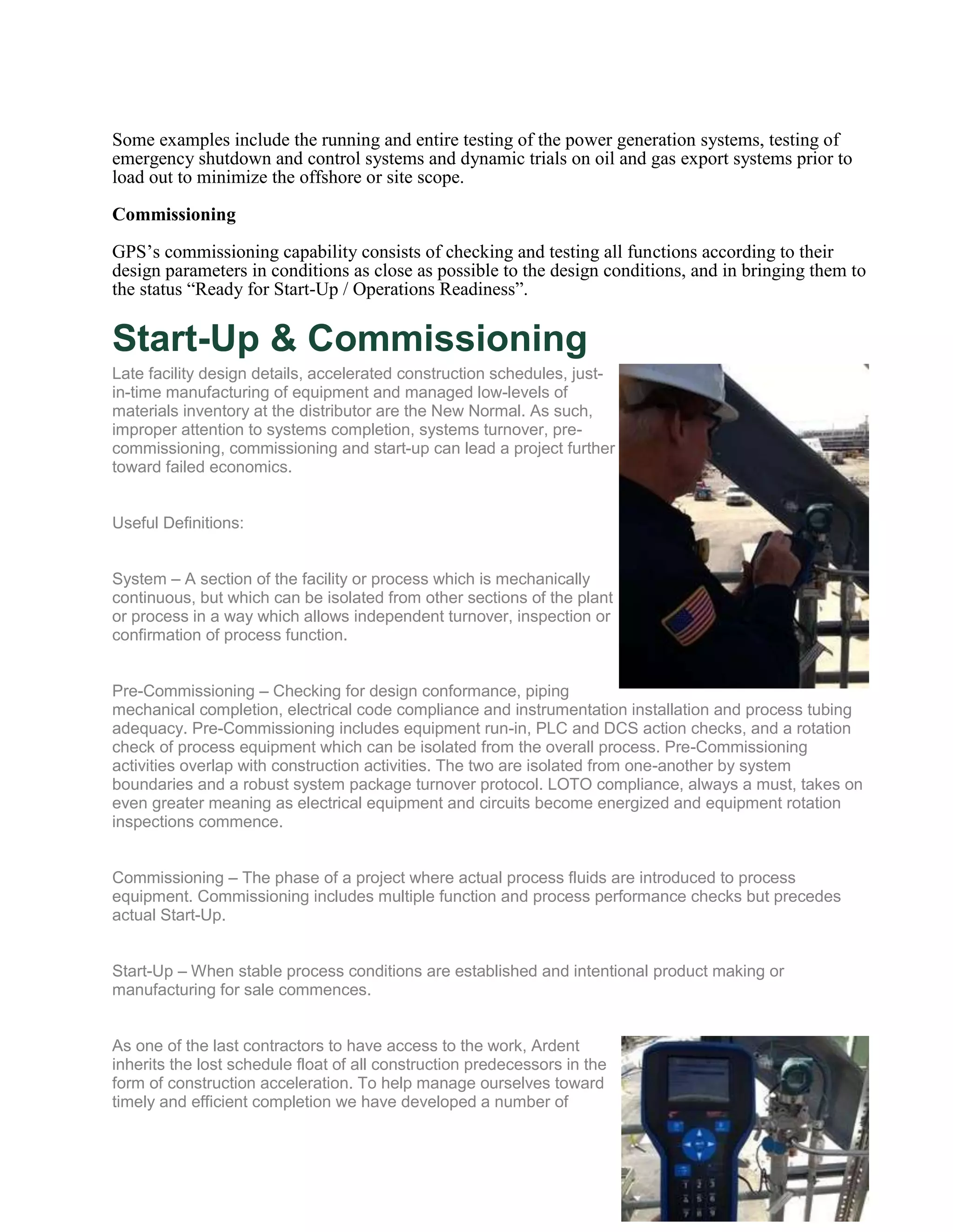 Mechanical completion | DOCX