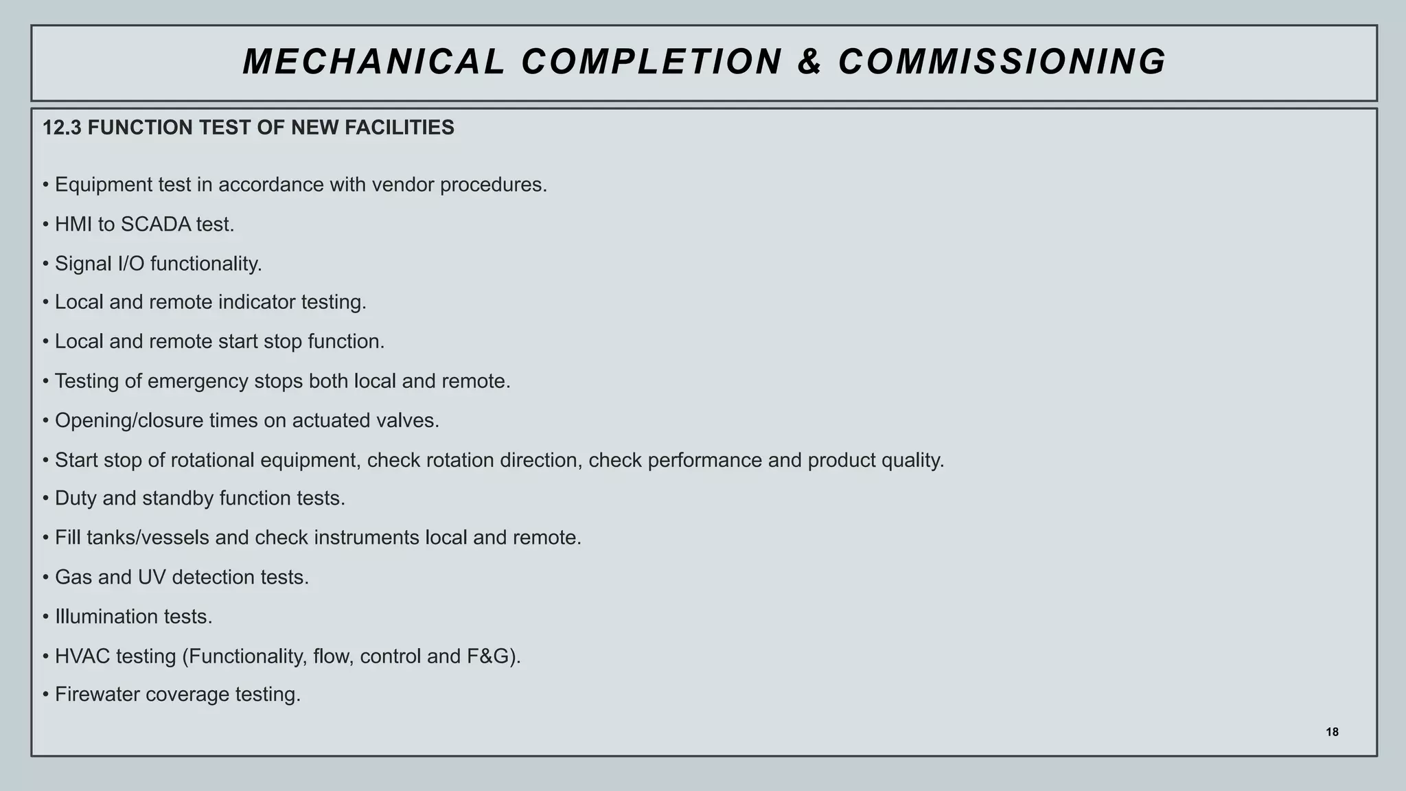 Mechanical completion | PDF