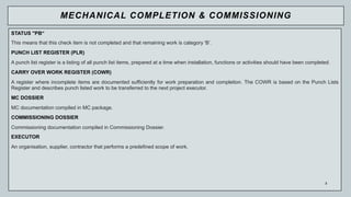 Mechanical completion | PPT