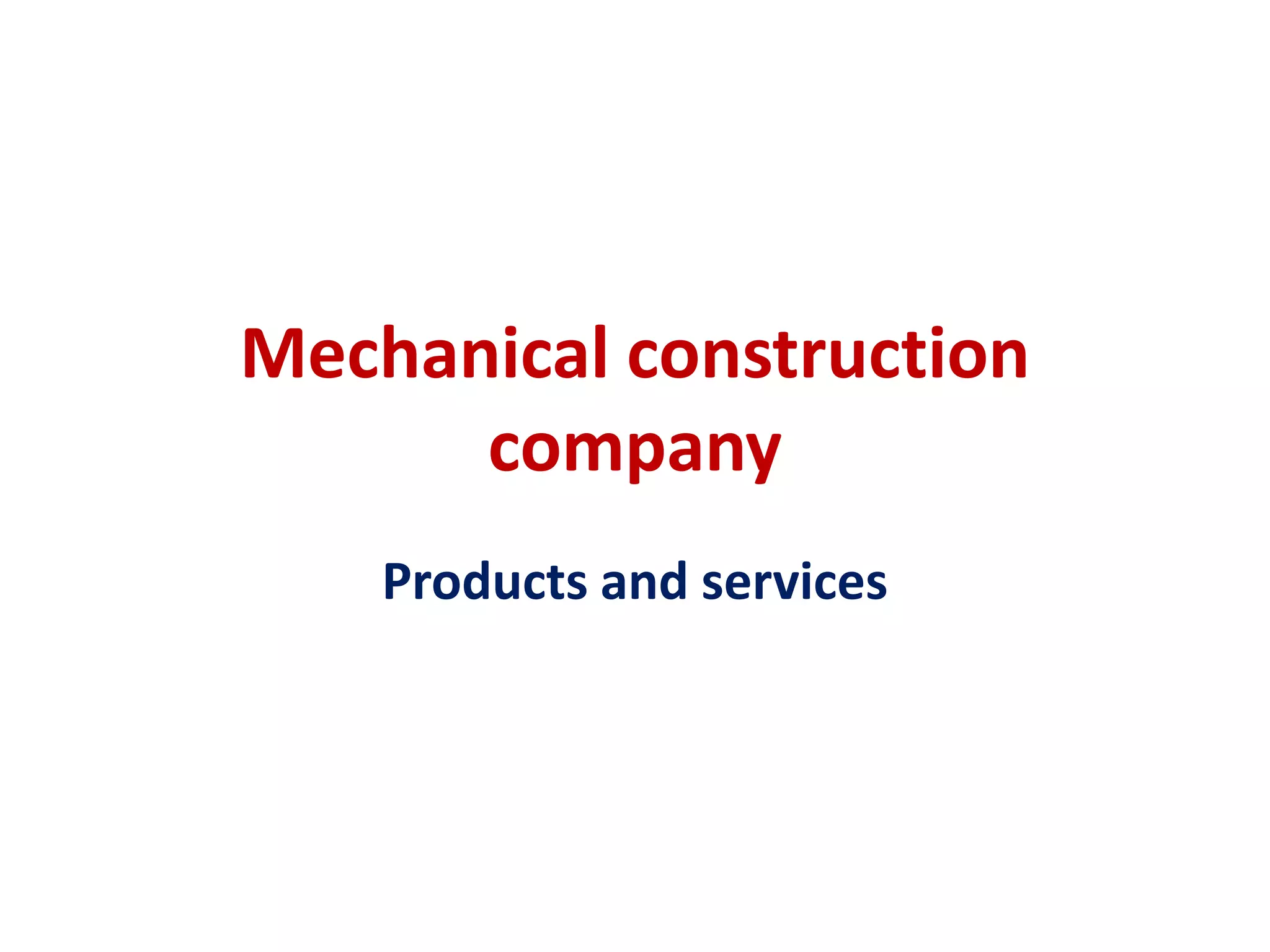 Mechanical construction company | PDF