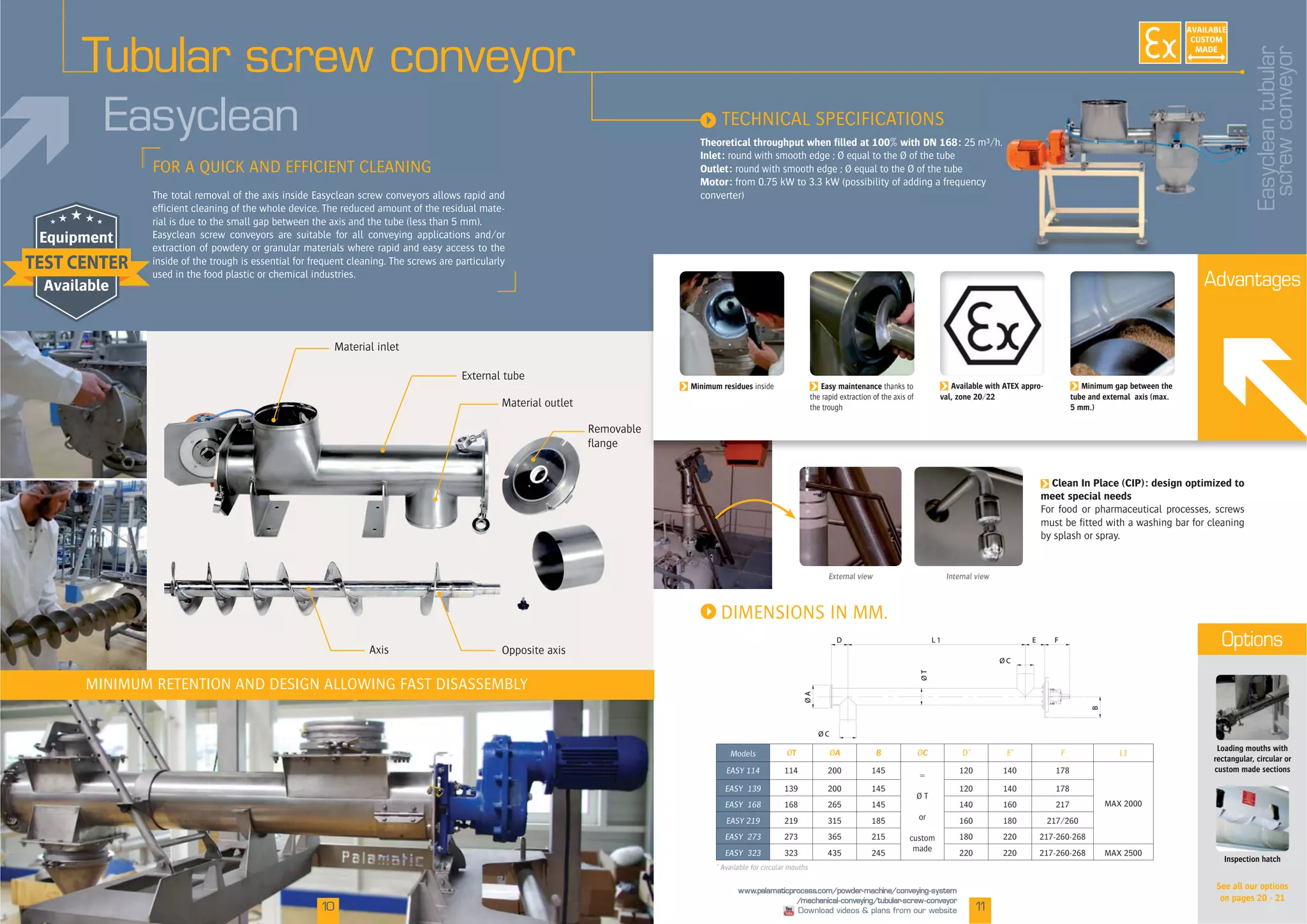 Mechanical conveying solutions Palamatic Process | PDF