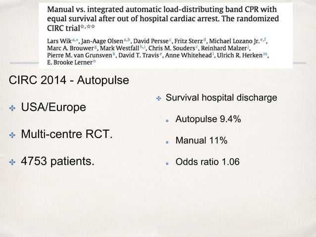 Mechanical CPR Devices - The current evidence | PPTX | First Aid | Injuries