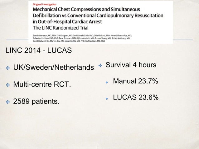Mechanical CPR Devices - The current evidence | PPTX | First Aid | Injuries