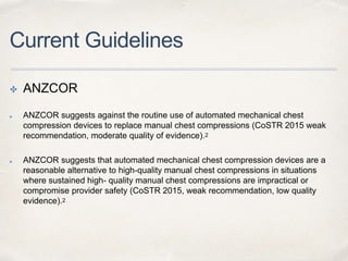 Mechanical CPR Devices - The current evidence | PPTX
