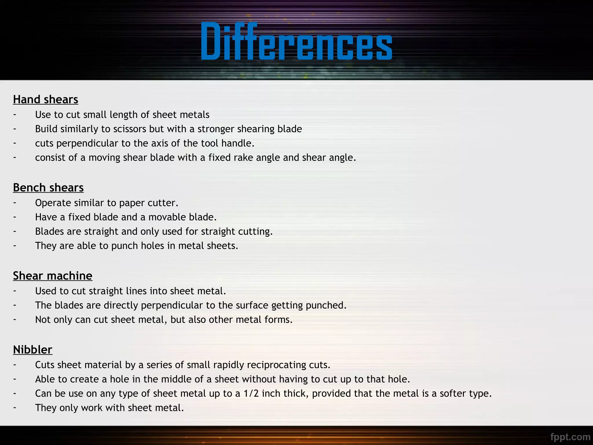 Mechanical cutting wt | PPT